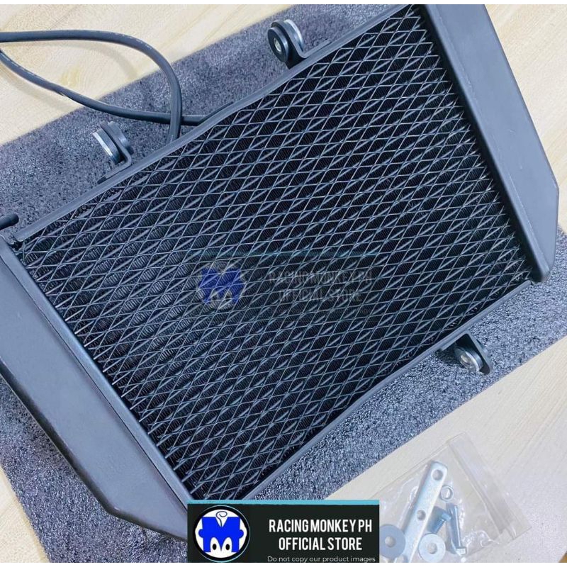 RACING MONKEY CURVE BIG RADIATOR ASSY WITH DUAL FAN FOR SNIPER 150 V1 ...