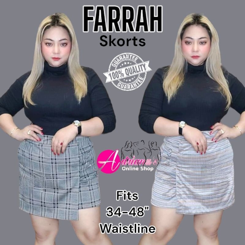 AOS PLUS SIZE FARRAH RING SKORTS & MACEY SKORTS up to 48 waistline | Shopee Philippines