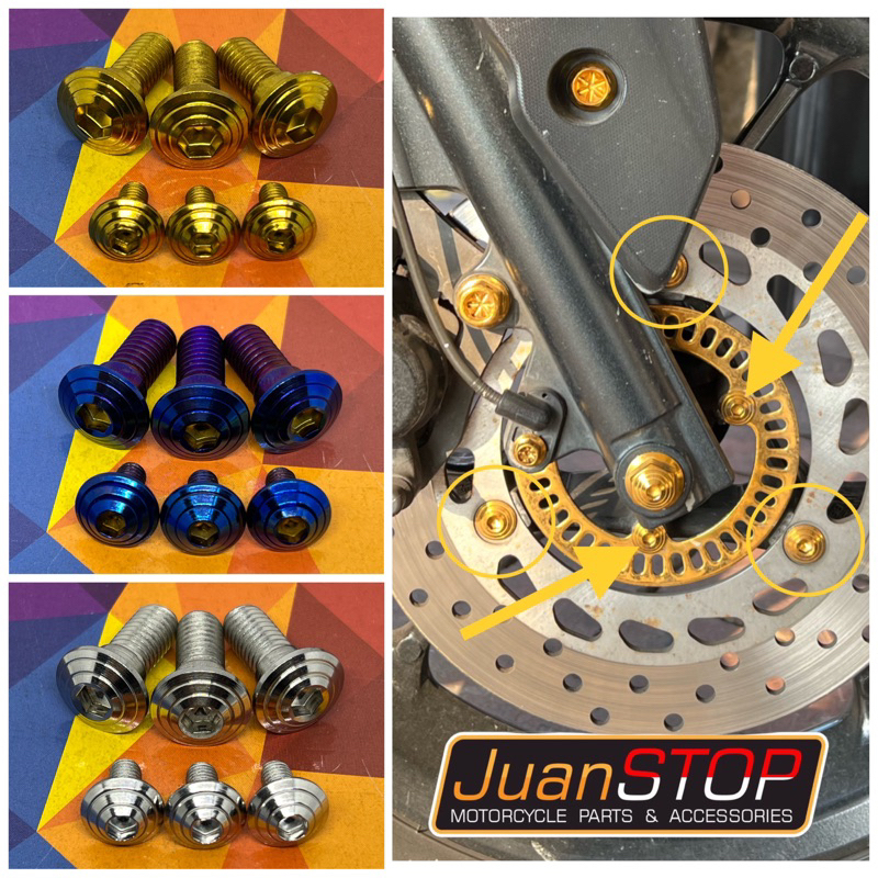 Heng ABS/Non-ABS Sensor & Disc Bolts for Nmax v1/v2/v3 | Aerox v1/v2 ...