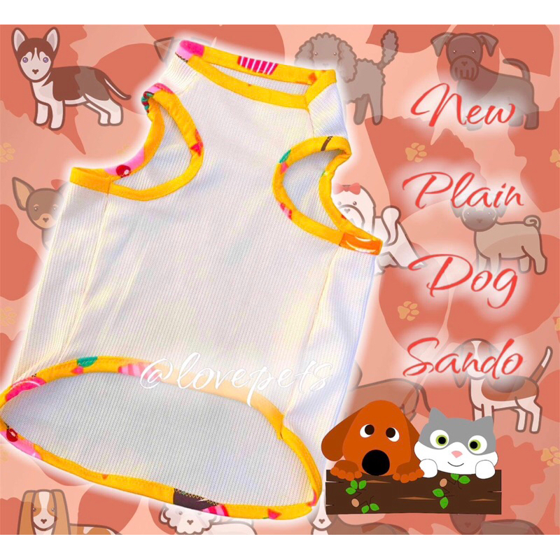 SUMMER PLAIN DOG SANDO | Shopee Philippines