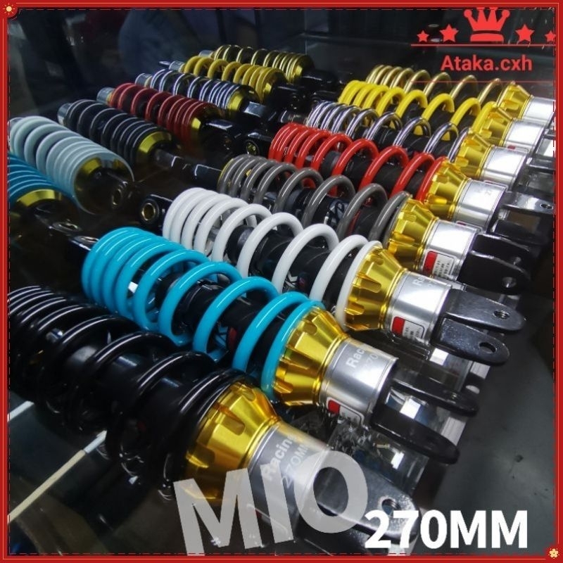TTGR Motorcycle Rear Shock 270mm Mio Sporty/ Beat/ Mioi 125/ Skydrive / Click / Souli125 /FINO ...