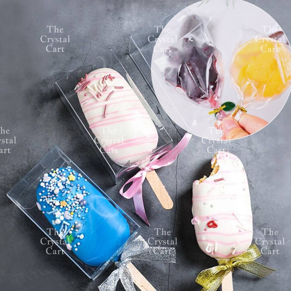Transparent Box OPP Cakesicle Gift Plastic Graham Bar Ice Cream Shaped ...
