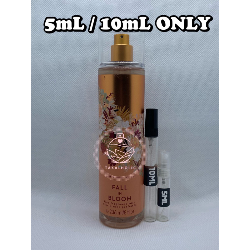 Bath and Body Works FALL IN BLOOM Mist Decant / Refill ( 5ml & 10mL ...