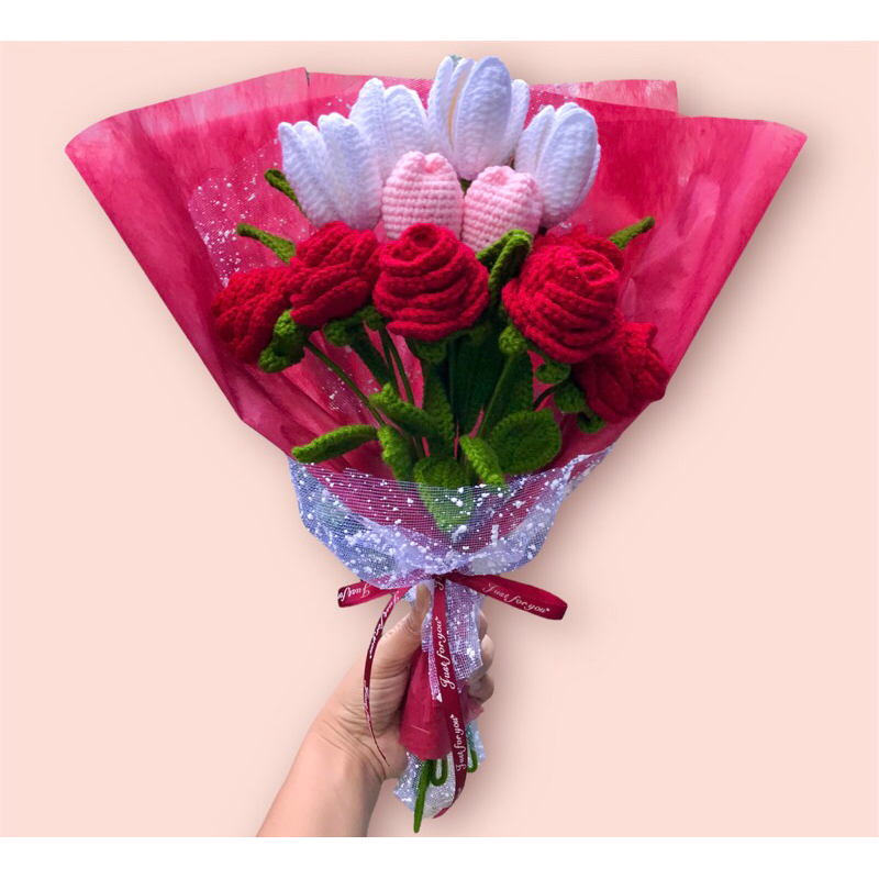 Handmade Crocheted flower Bouquet | Shopee Philippines