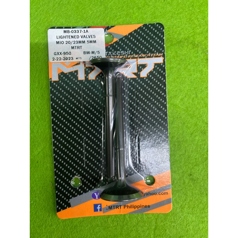 Lightened VALVES IN/EX for MIO sporty 20/23MM 5mm MTRT TAIWAN | Shopee ...