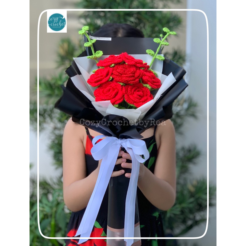 Crochet Flower Bouquet l HANDMADE| BIG BOUQUET | Shopee Philippines