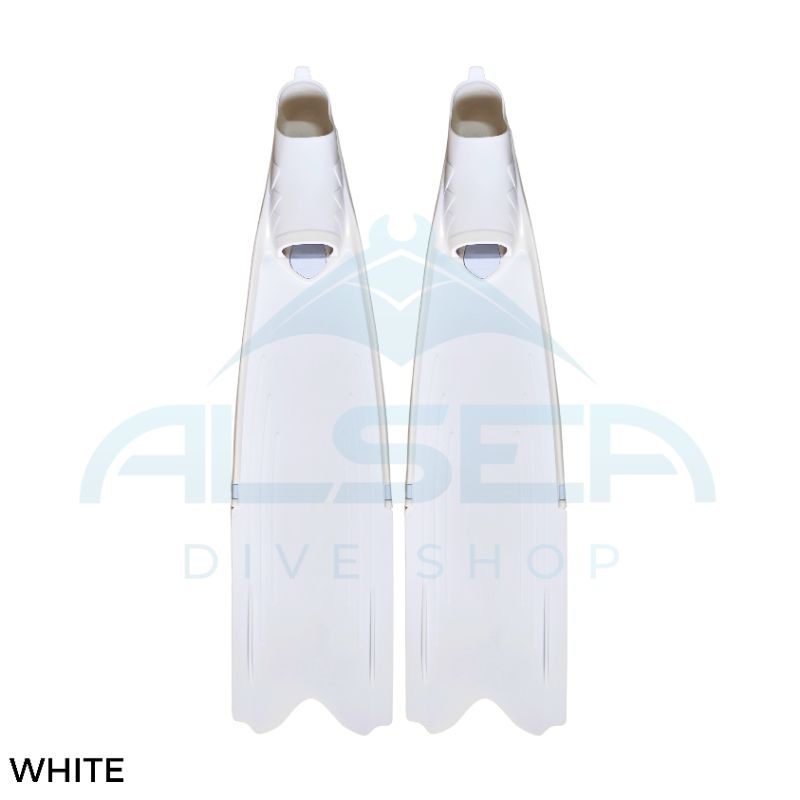 ALSEA Freediving Spearfishing Plastic Long Fins (White, White ...