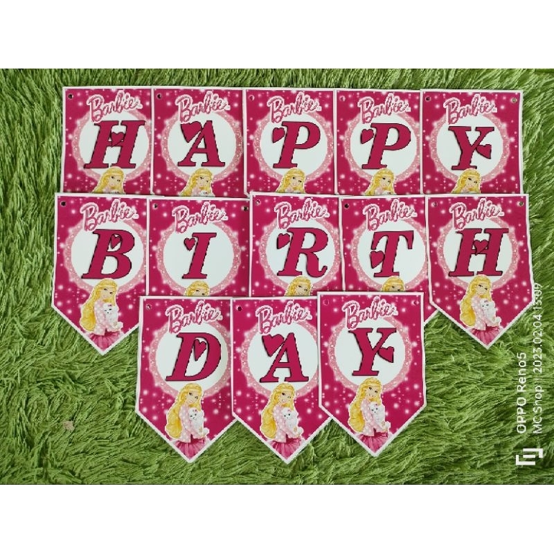 Barbie theme customized party banners (per letter) | Shopee Philippines