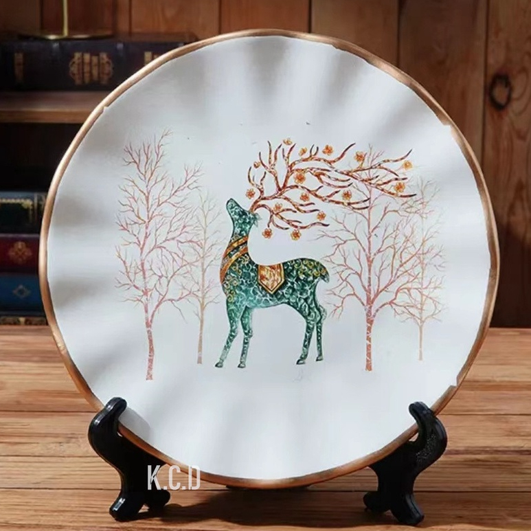 8 inch Retro Decorative Plate Decorative Ceramic Plates Home Wobble ...