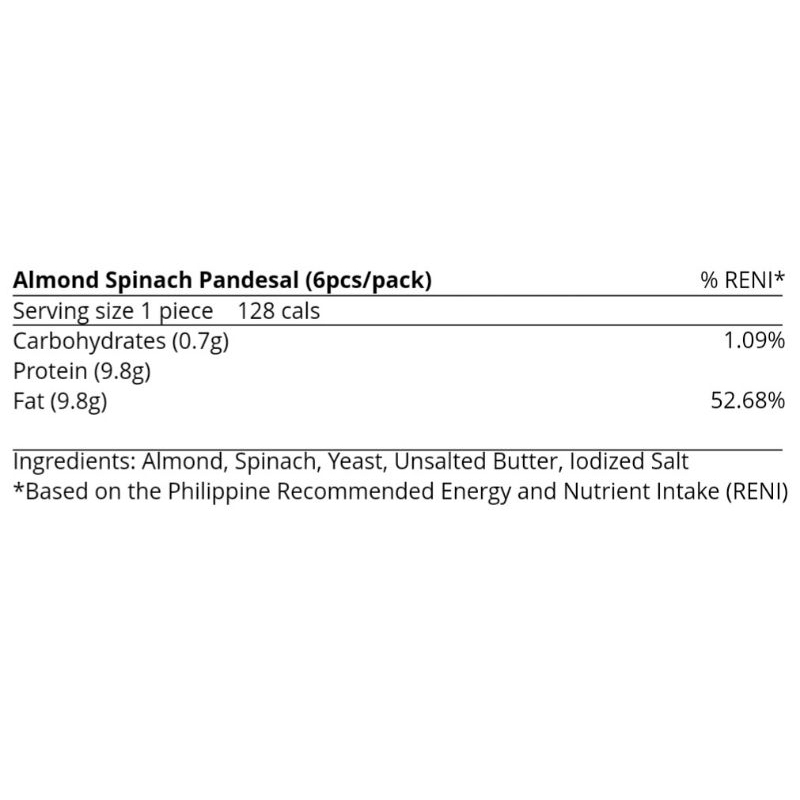 Almond Spinach Pandesal 6pcs (SUGAR-FREE/GLUTEN-FREE/LOW-CARB) | Shopee ...