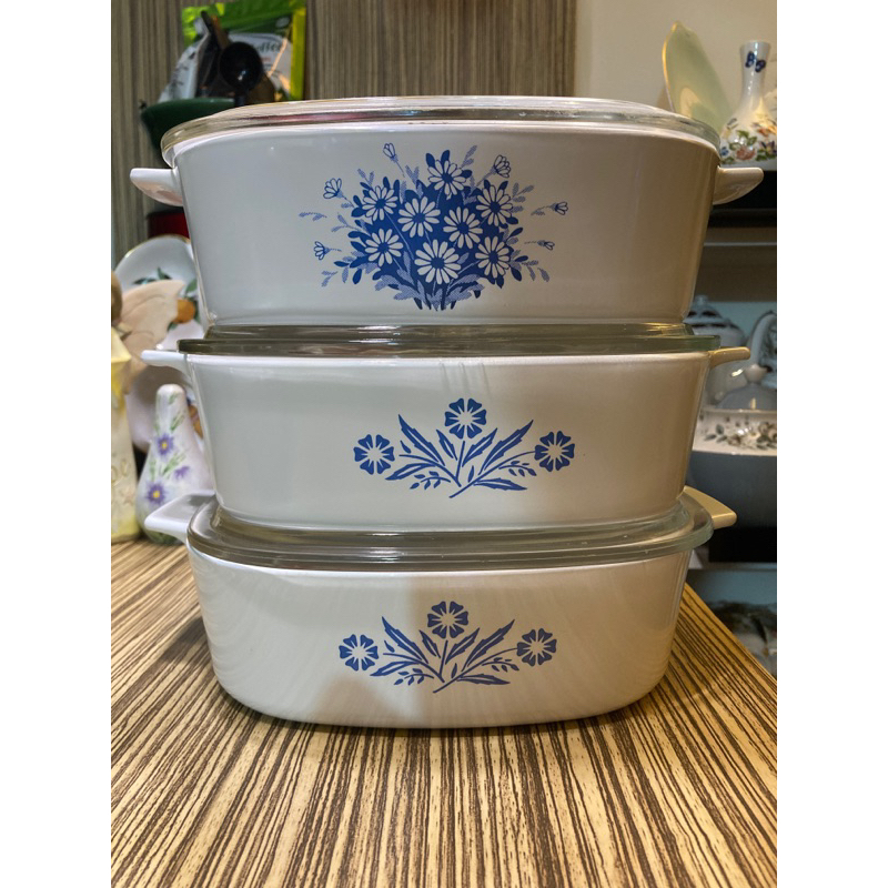 Iwaki Japan Pyroceram Cornflower, Blue Flotal 8” Cookware | Shopee ...