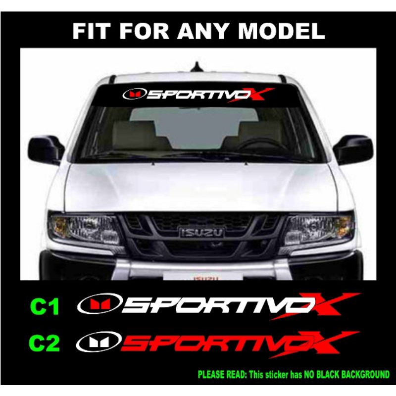 ISUZU CROSSWIND SPORTIVO X Windshield Sticker for any Model | Shopee ...