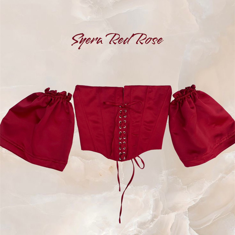 SYERA CORSET RED ROSE | Shopee Philippines