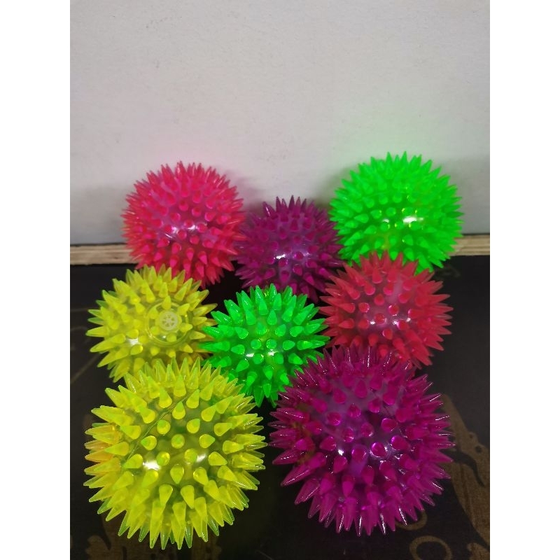 SPIKY Ball (small/big) with light and sound | Shopee Philippines
