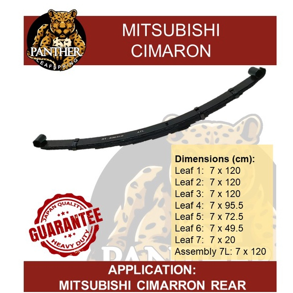 Molye / Leaf Spring for Mitsubishi Cimaron Rear (MATIBAY) | Shopee ...