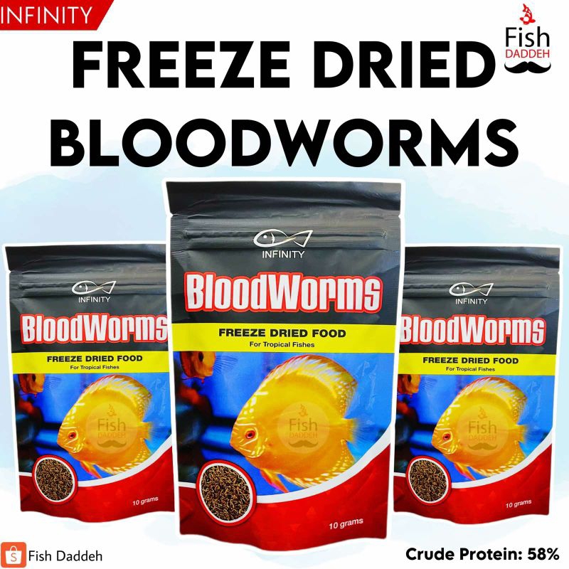 Infinity Bloodworms Dried Fish Food 10g | Shopee Philippines
