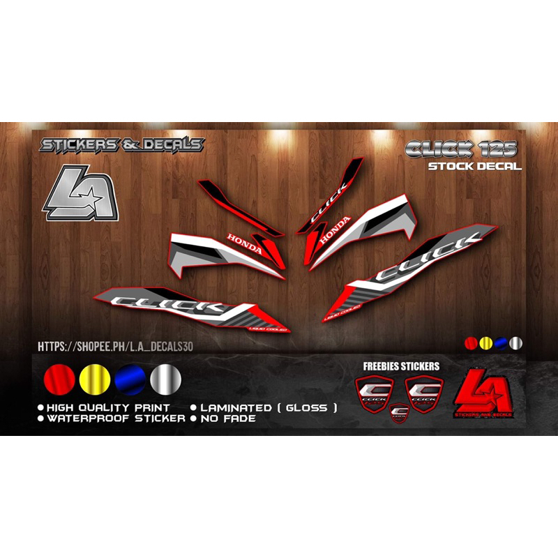 Honda Click 125i v3 stock decals sticker 2023 model (custom) | Shopee ...