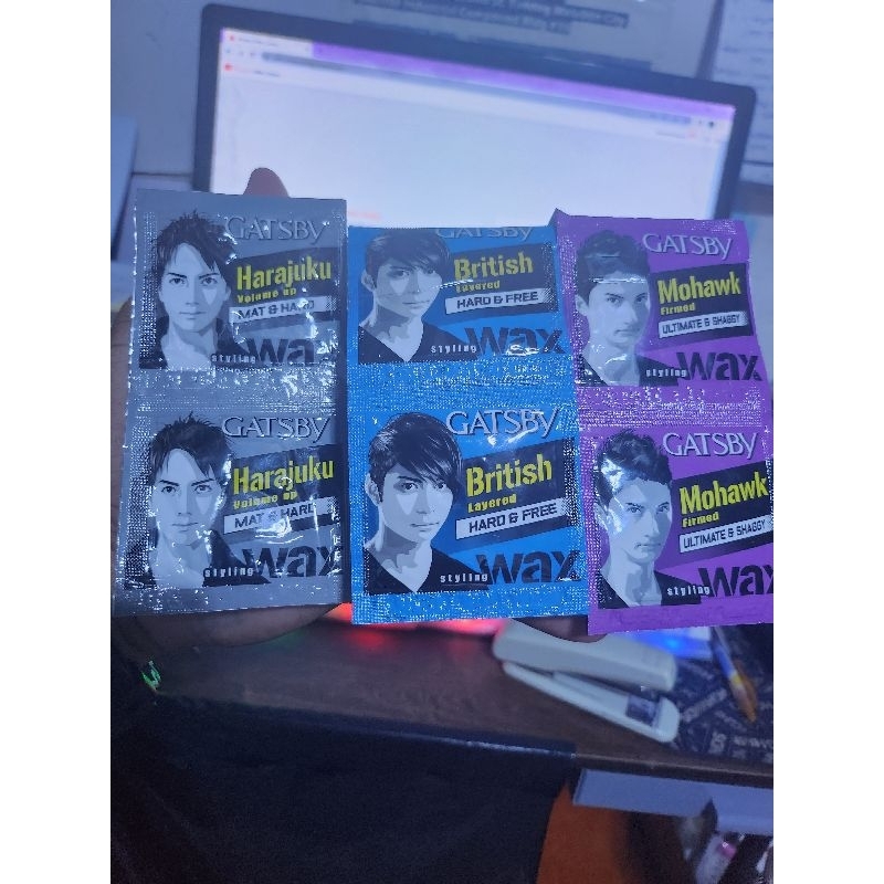 GATSBY WAX SACHET 2 PESOS EACH 20 per dozen | Shopee Philippines