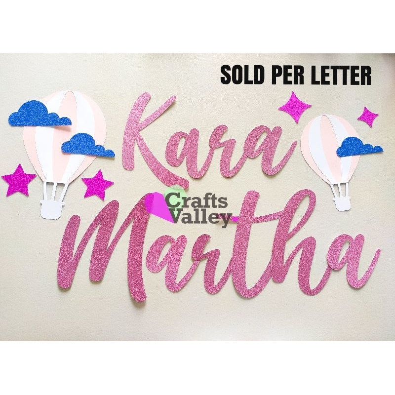 [SOLD PER LETTER] LETTER LETTERING CUT OUT backdrop for birthday ...