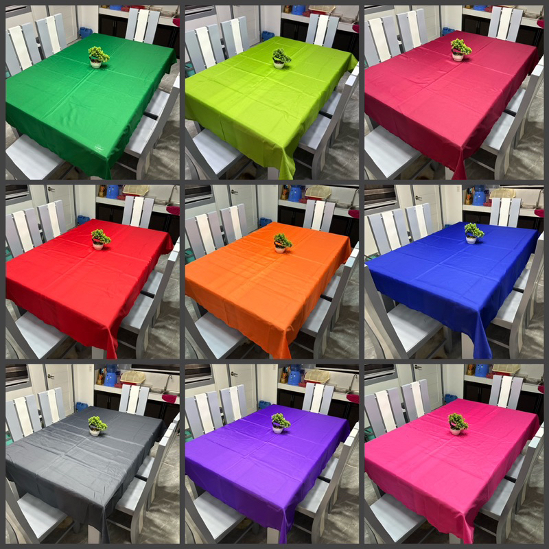 Plain Color Table Cloth Geena Fabric 4 Seater 6 Seater 8 Seater ...