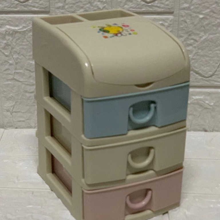 Plastic Mini Drawer Desktop Storage Box for Home Living | Shopee ...