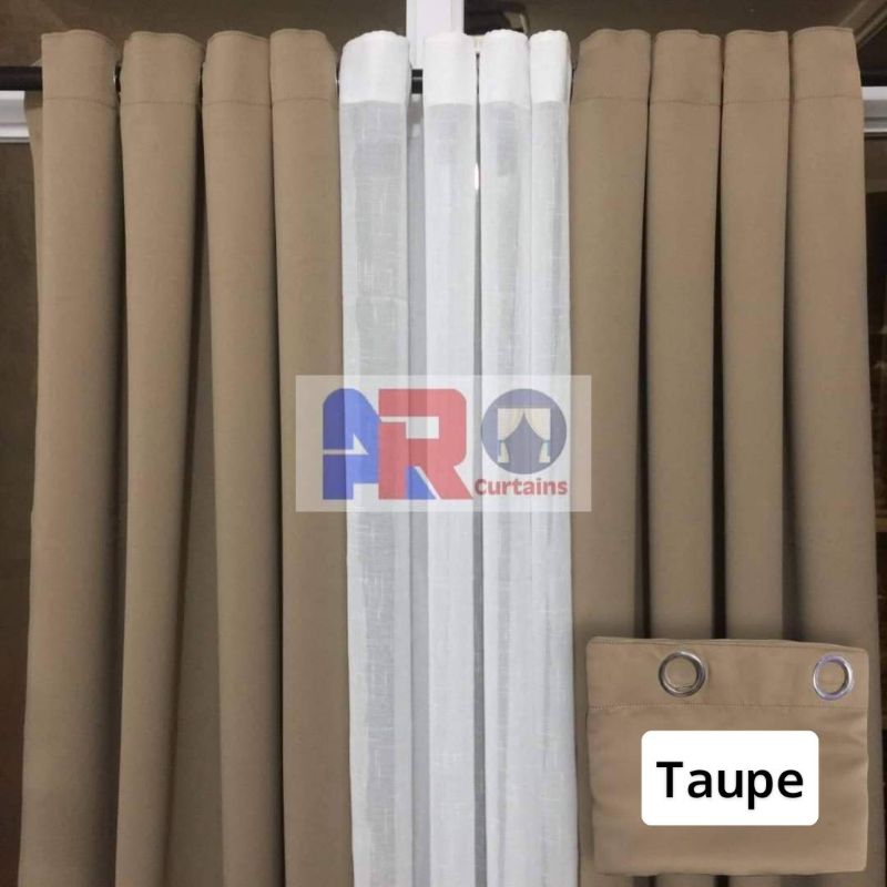 21ft - 30ft Korean Soft Blackout and White Linen Curtains!! (55"width ...