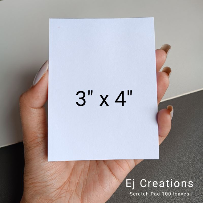 Scratch Pad / Blank Sheets / Memo Pad / Notepad [100 leaves] | Shopee ...