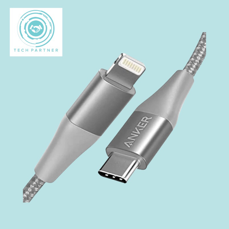 Anker PowerLine +II USB-C Cable with Lightning Connector - Silver ...