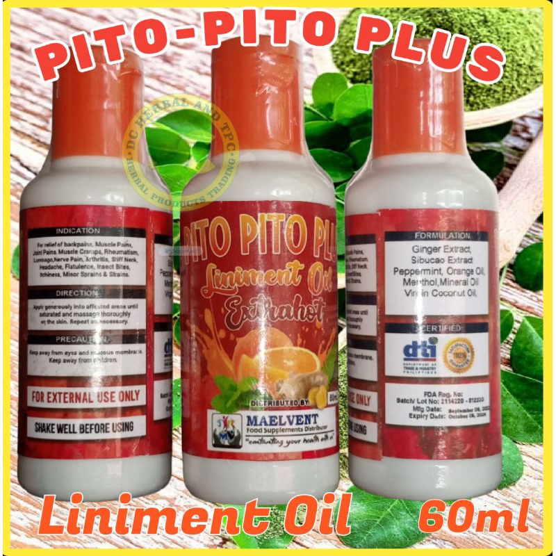 PitoPito Liniment Oil orange flavor( HALAL) (60ml) | Shopee Philippines