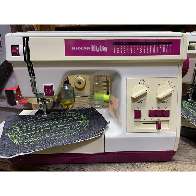 Riccar mighty push button slightly Japan sewing machine | Shopee ...