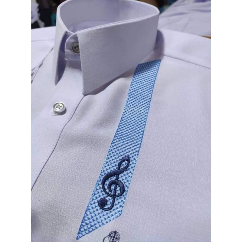 Premium Quality Polo Barong Short Sleeves (Miyaki Fabric) | Shopee ...