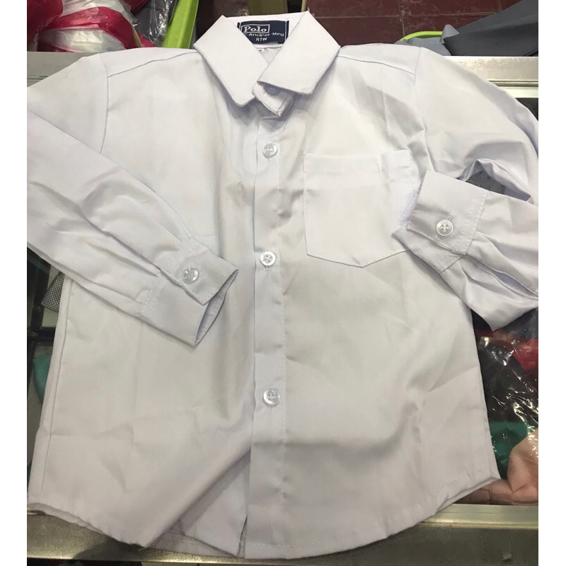 White Longsleeve Tetoron/Cotton Kids | Shopee Philippines