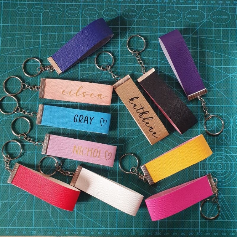 Personalized Keychain / Leather Keychain / Customized Name | Shopee ...