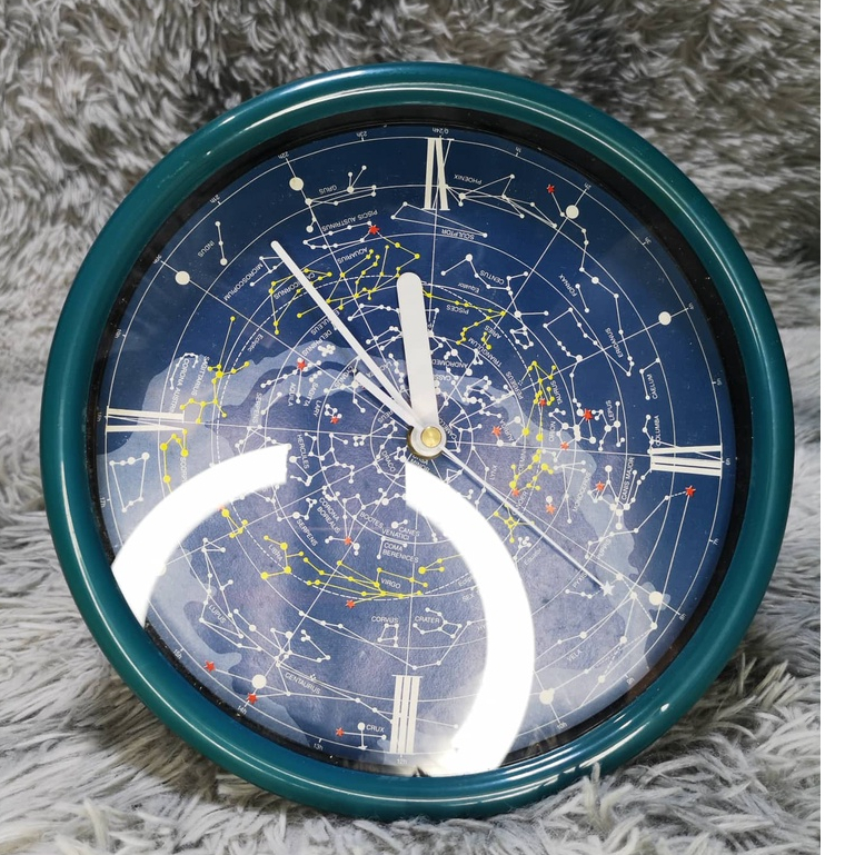 Quartz Blue Roman Numeral Wall Clock. | Shopee Philippines