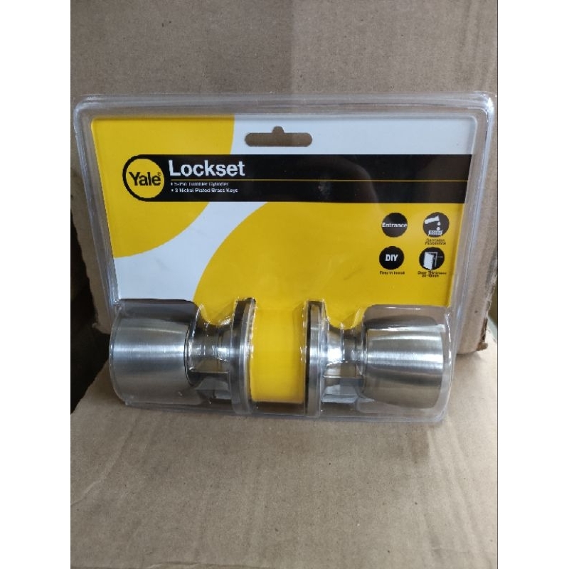 Yale Cylindrical Entrance Door Lockset VMY5127 Stainless US32D, Brass ...