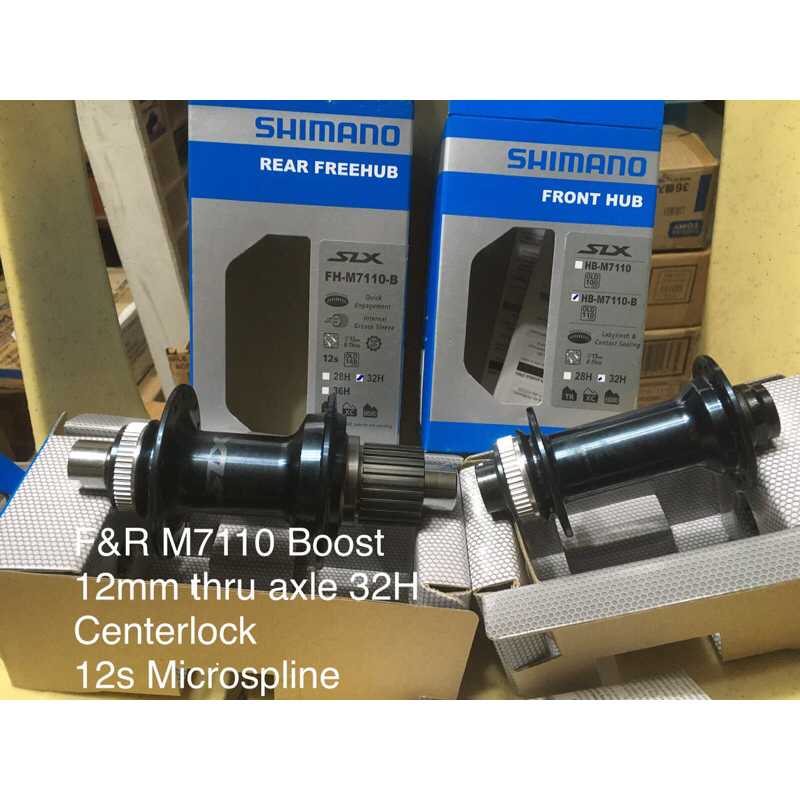 Shimano Bicycle Bike Hub Hubs Deore SLX XT 12s Microspline Front Rear ...