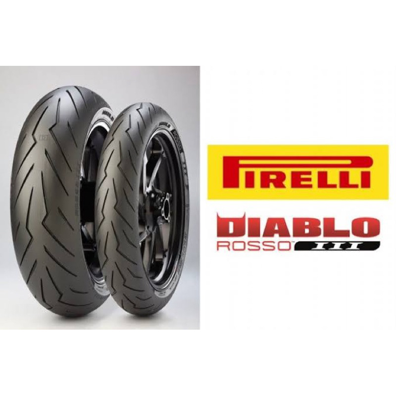 Pirelli DIABLO ROSSO 3 (100/80, 110/70, 130/70, 140/70, 150/60) | Shopee Philippines