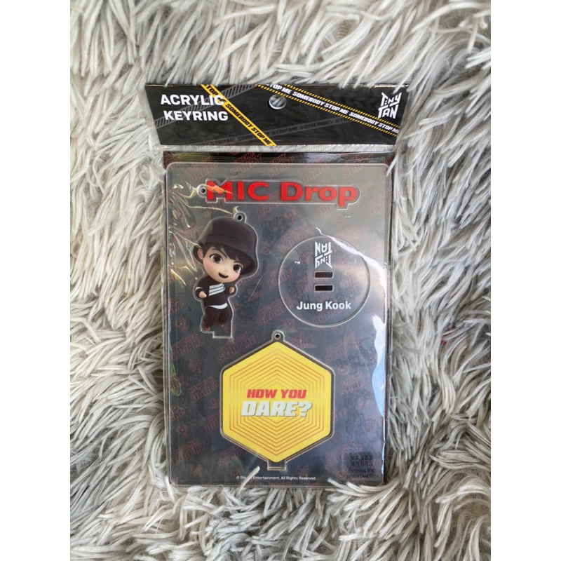 Official BTS TinyTAN Acrylic Keyring Jungkook JK Mic Drop | Shopee Philippines
