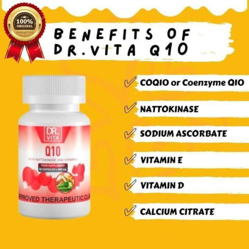ORIGINAL DR. VITA Q10 with Nattokinase and Vitamin E | Shopee Philippines