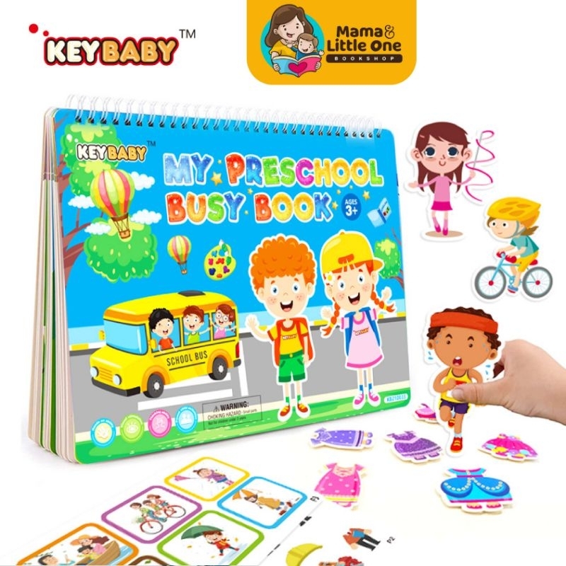 KEYBABY Preschool Busy Book Activity Velcro Quiet Montessori ...