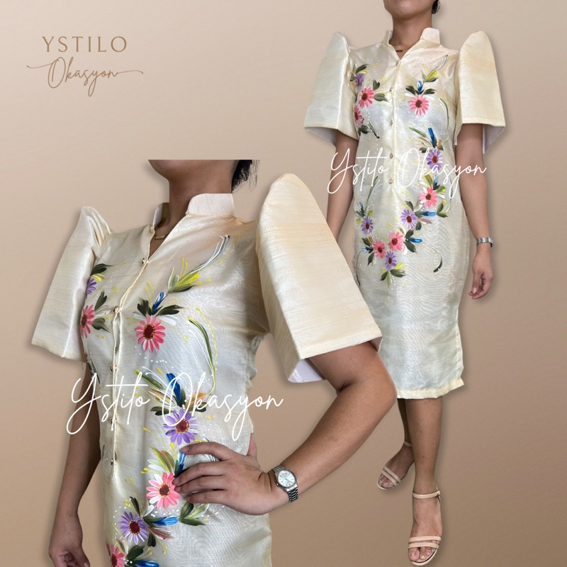 Filipiniana Lady Barong MC DRESS PAINTING - Modern Filipiniana Design ...