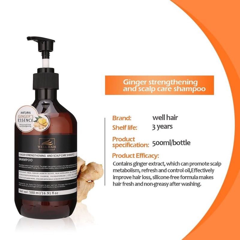 Bremod Premium ginger shampoo&ginger conditioner 500ml | Shopee Philippines