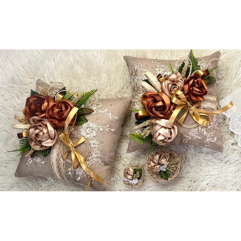 Wedding Pillows Accessories (Arrhae and Ring) | Shopee Philippines