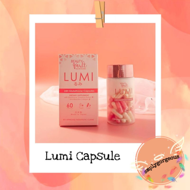 Beauty Vault Lumi 24H Glutathione Capsule | Shopee Philippines