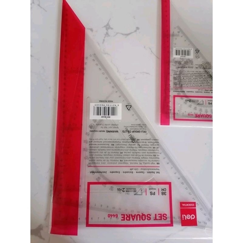 DELI DRAWING TRIANGLE 45X45 & 30X60 SET | Shopee Philippines