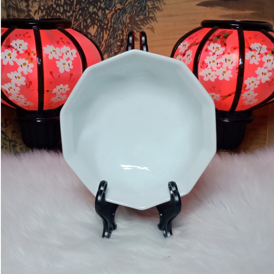 DECAGON SHAPE ELEGANT WHITE CERAMIC BOWL - JAPAN | Shopee Philippines