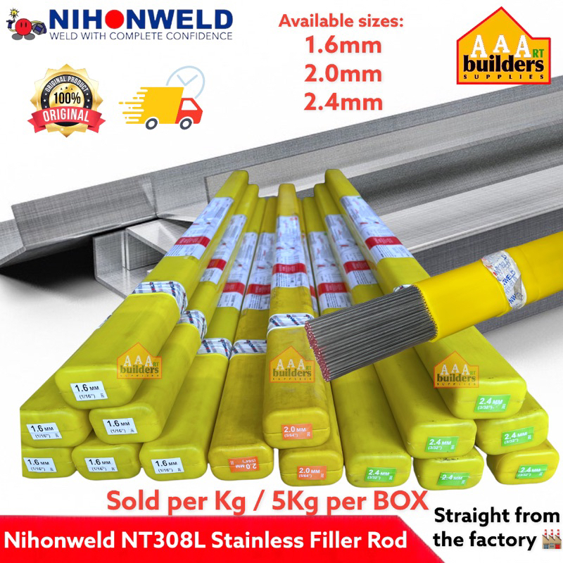 Nihonweld Tig Filler Rod Stainless NT308L / Mild Steel NT70S-6 ...