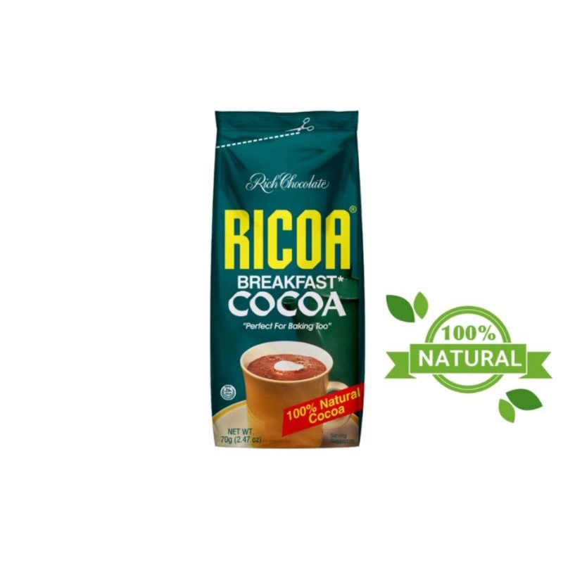 Ricoa Cocoa Powder 70g | Shopee Philippines