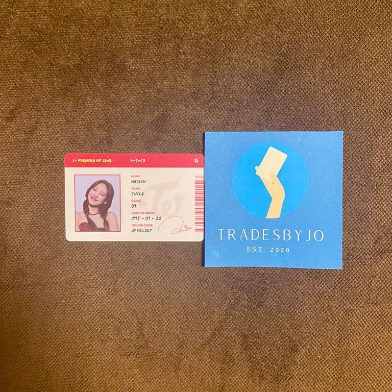 TWICE - Nayeon Formula of Love Scientist ID Card Official Album ...