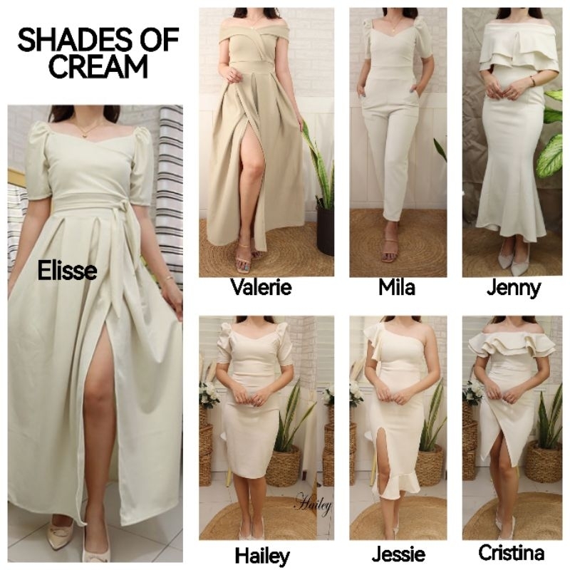 CREAM MAXI ENTOURAGE BRIDESMAIDS ABAY SPONSOR SHORT DRESS GOWN FORMAL ...